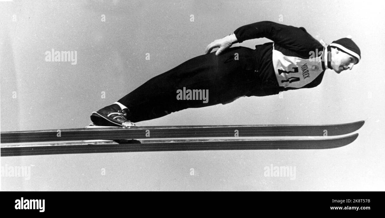 Norwegian ski jumpers Black and White Stock Photos & Images - Alamy