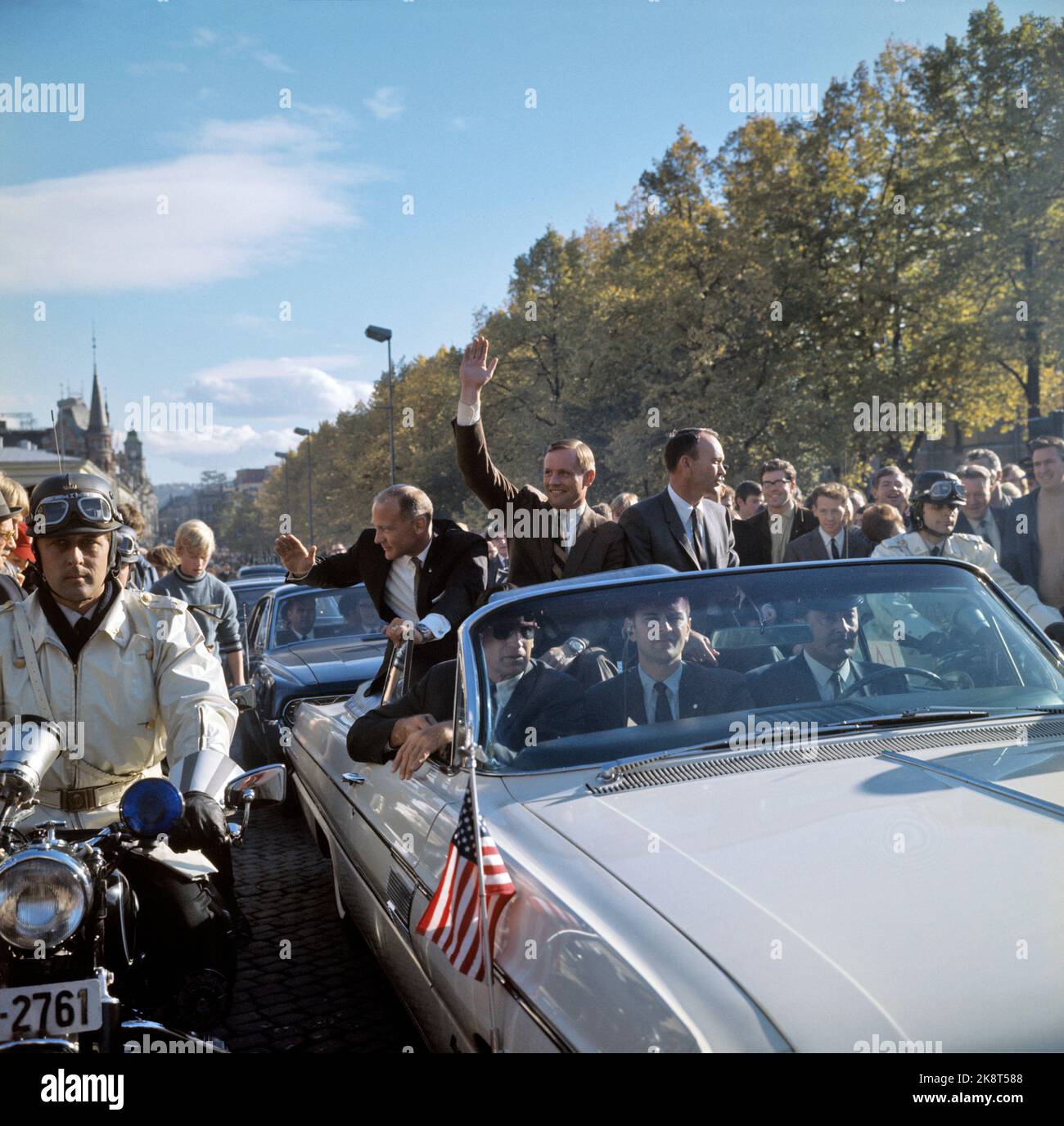 Oslo 19691010. The American astronauts from "Apollo 11" on European ...