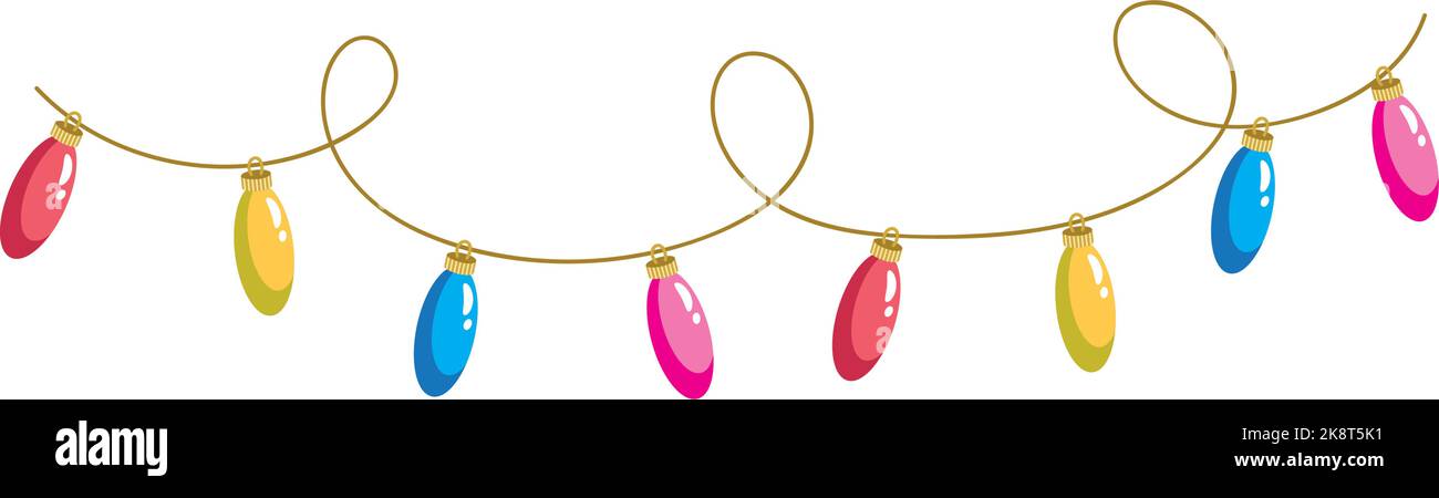 merry christmas lights bulbs icon Stock Vector Image & Art - Alamy