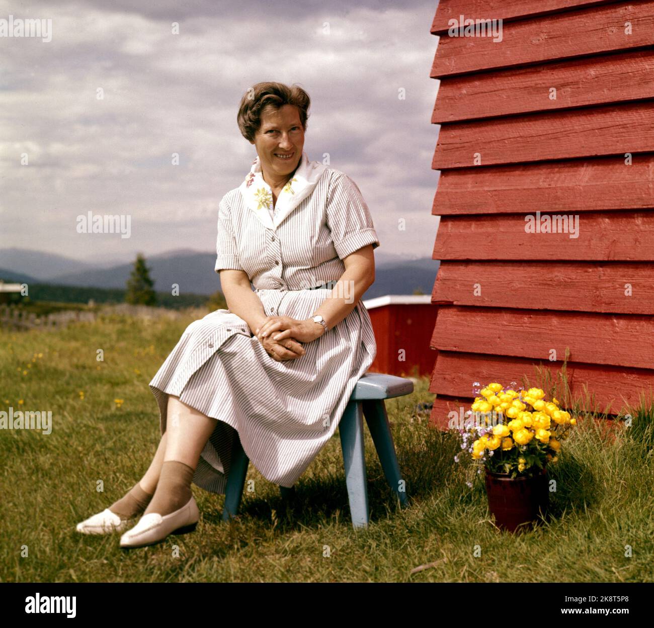 1962: Werna Gerhardsen, photographed on his 50th birthday. Outside the ...