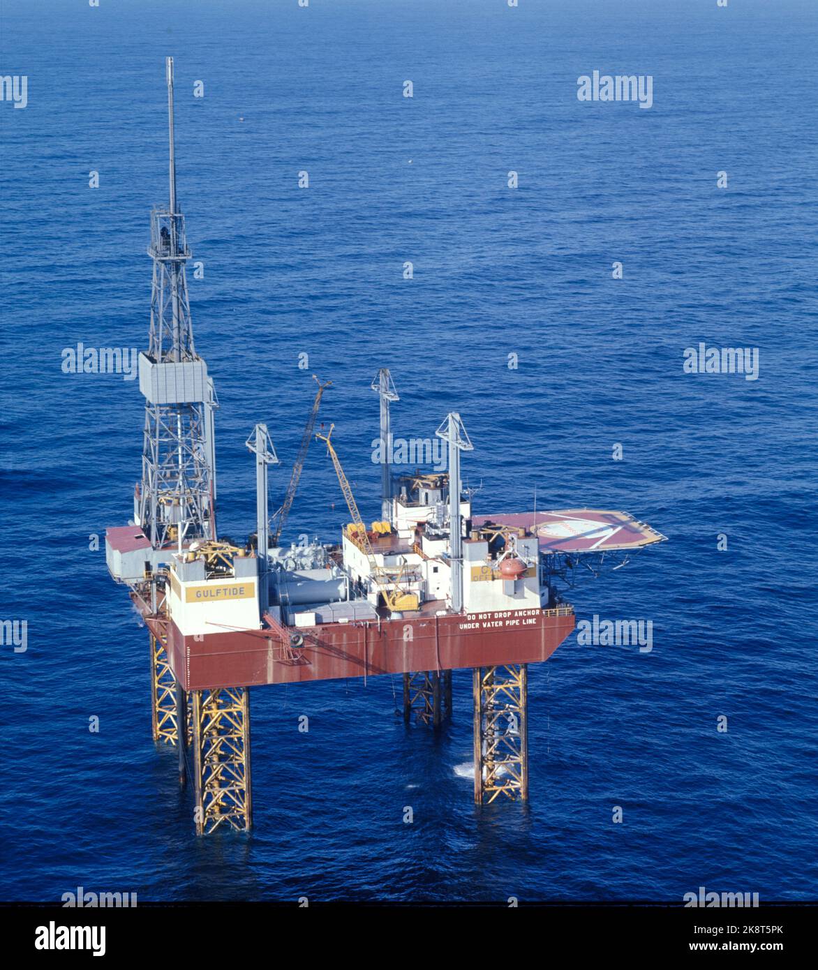 The North Sea 1971 Oil Platform Gulftide at the Ekofisk Center. Photo ...