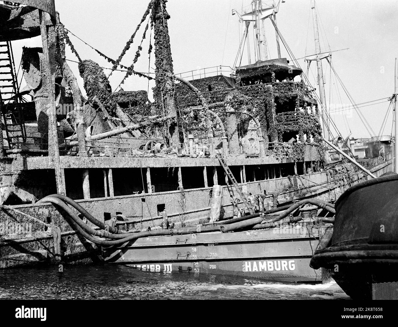 Drøbak; The Danube prison ship that was lowered during the war by the ...