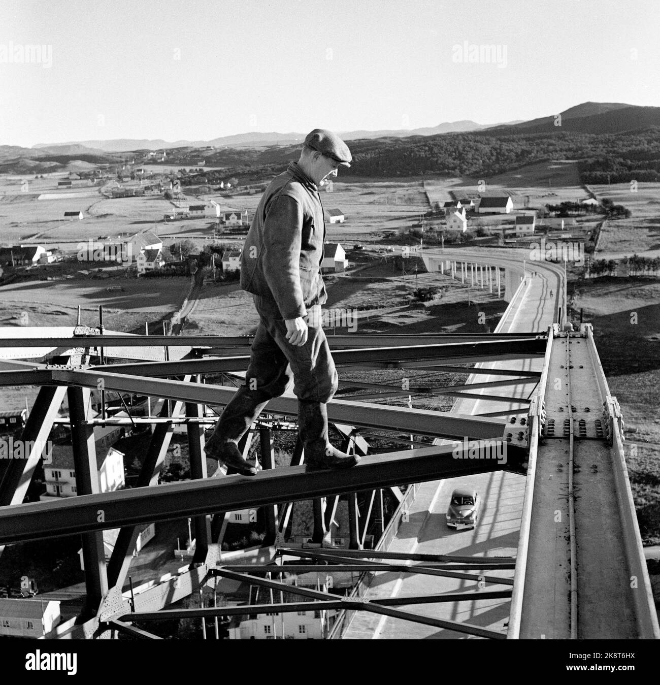 Karmøy 19551022 The opening of the Karmsund Bridge. The bridge that ...