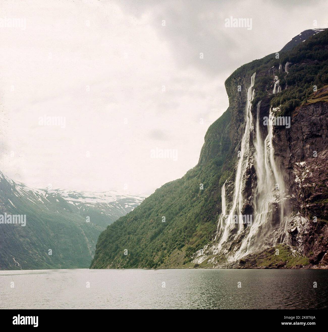 Geiranger fossen the seven sisters in the geirangerfjord photo hi-res ...