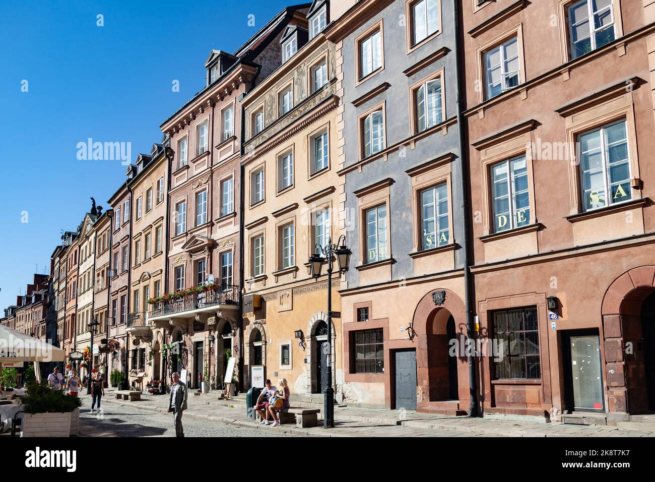 The historical buildings facade in Warsaw, Poland Stock Photo - Alamy
