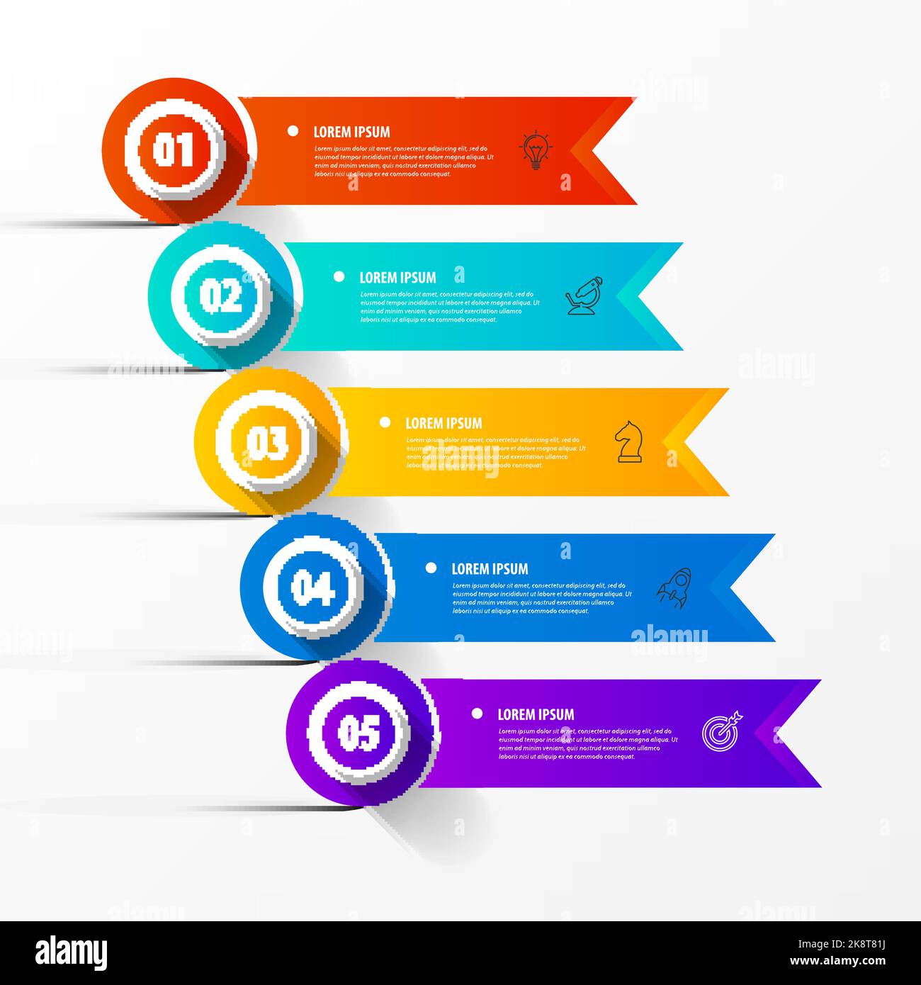 Infographic design template. Creative concept with 5 steps. Can be used ...