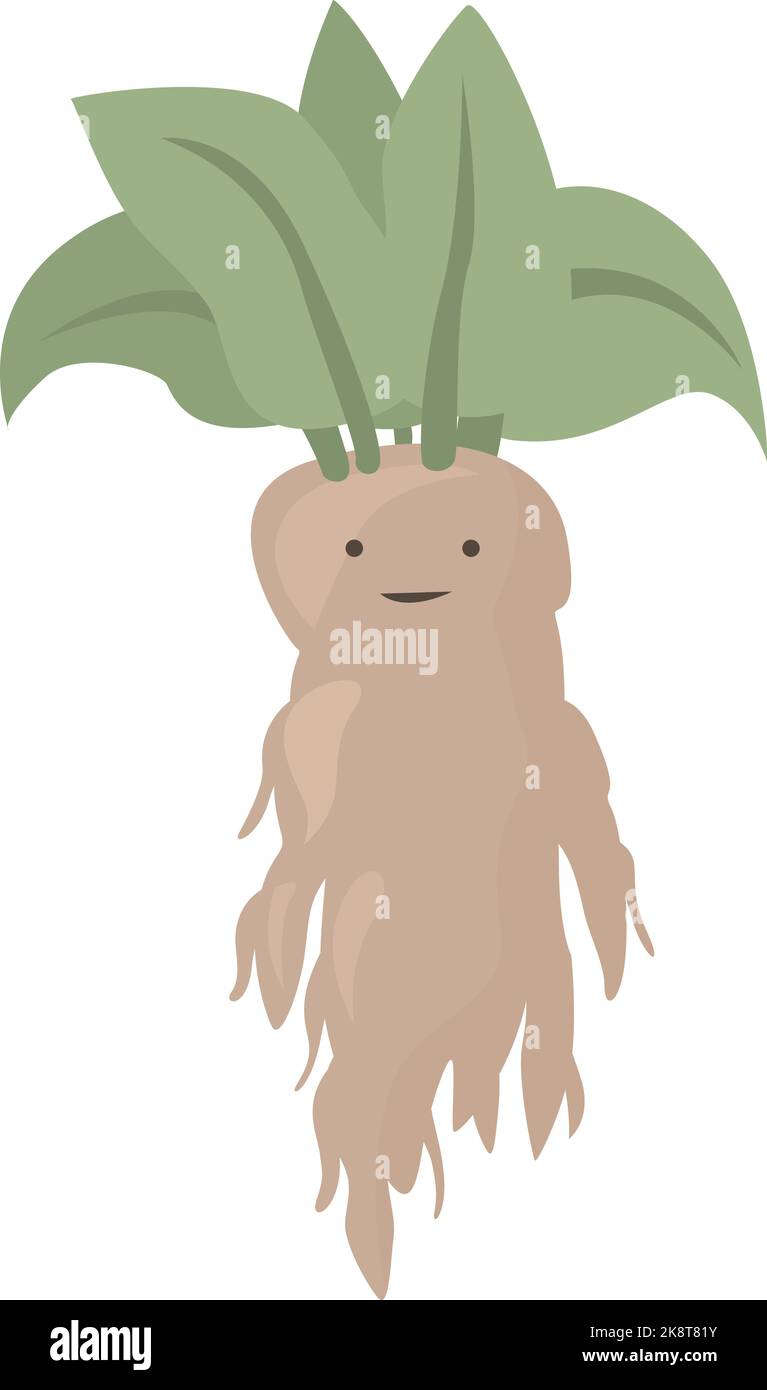 Plant mandrake icon cartoon vector. Green leaf. Ancient magic Stock ...