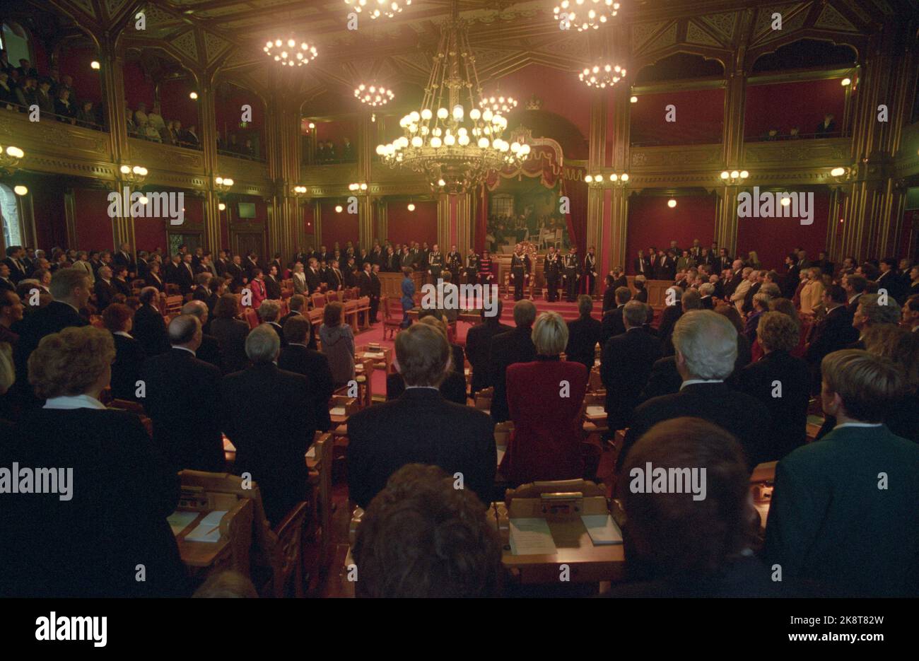 Oslo 19931012: The Storting's opening 1993. King Harald opens it 138. Storting and reads the ...