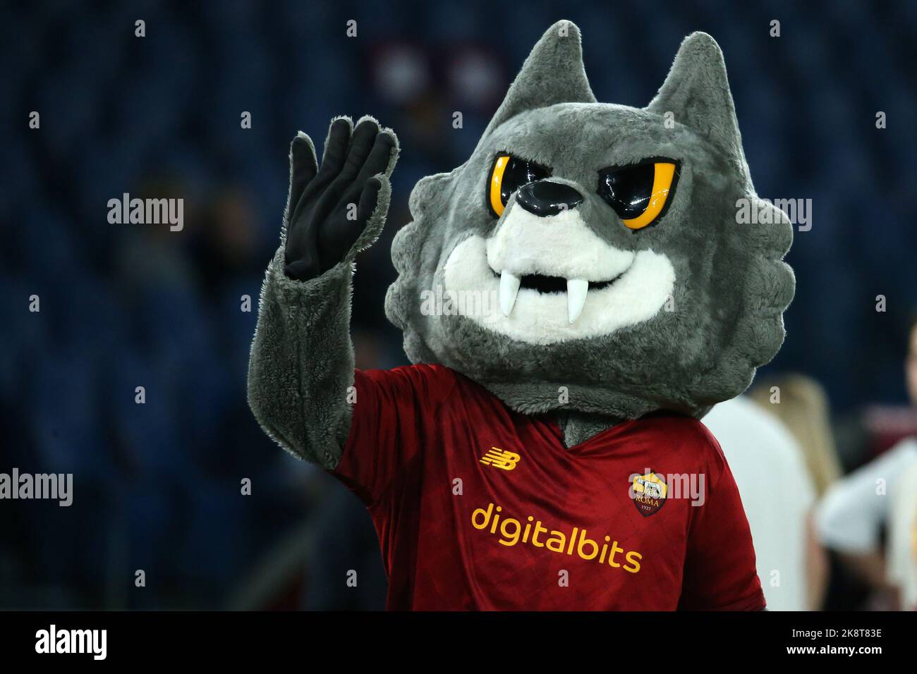 Rome, Italy. October 23 2022, Romolo Roma’s mascotte before the Serie A ...