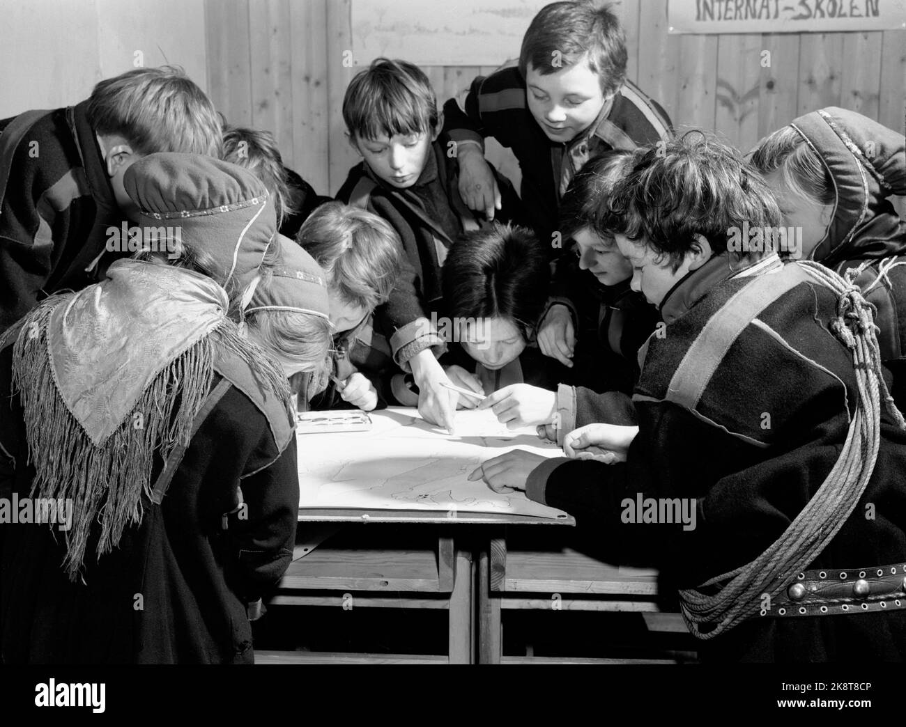 Karasjok, Finnmark, January 1950. From the boarding school for moving ...