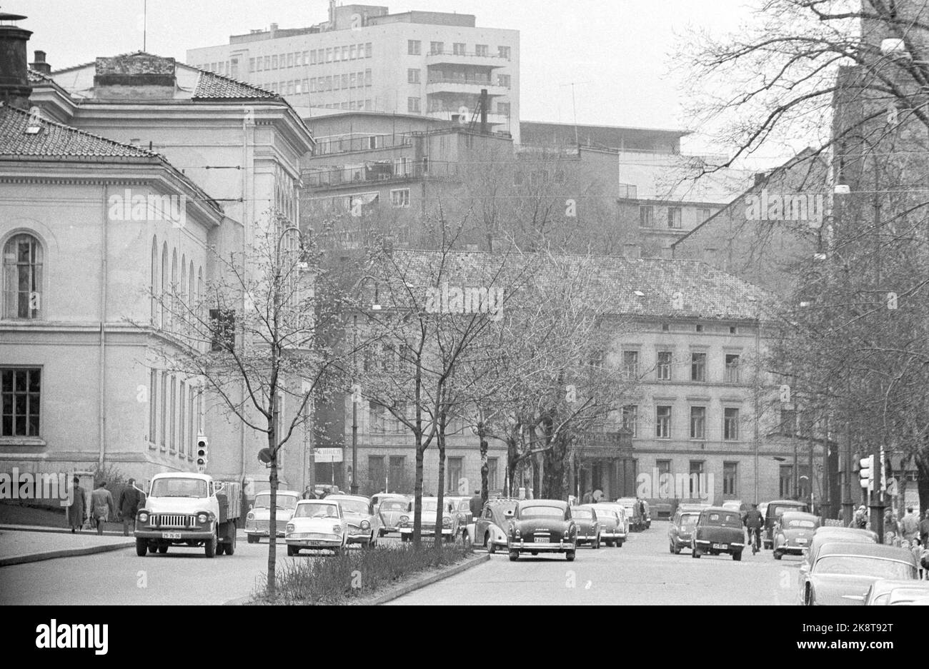 Oslo 19620514 Mood pictures from Oslo. Traffic in Frederiks gate. Photo ...
