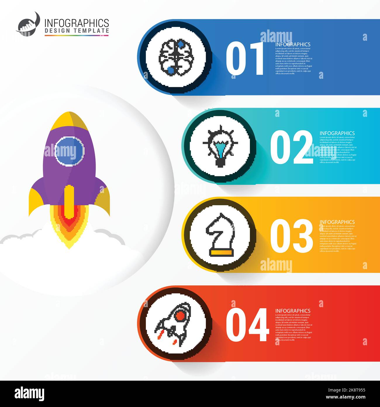 Infographic design template. Creative concept with 4 steps. Can be used ...