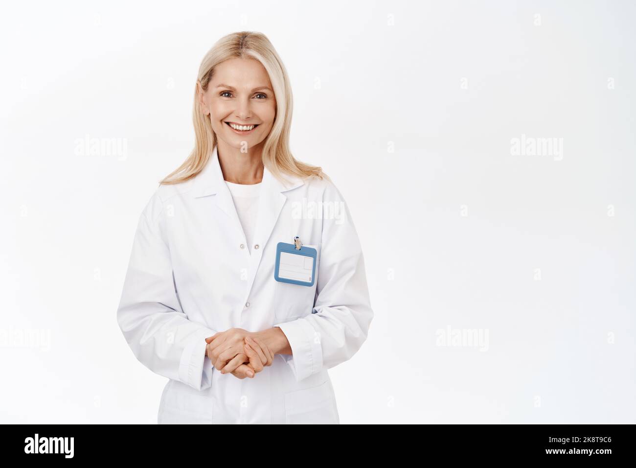 Smiling mature dermatologist, female docor, looking confident, ready to ...