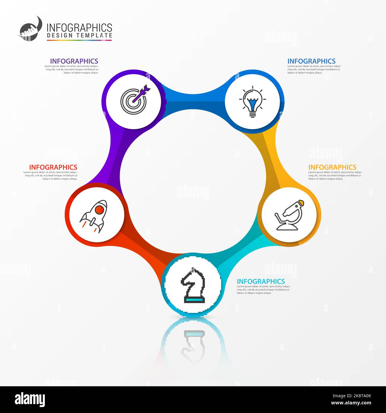 Infographic design template. Creative concept with 5 steps. Can be used ...