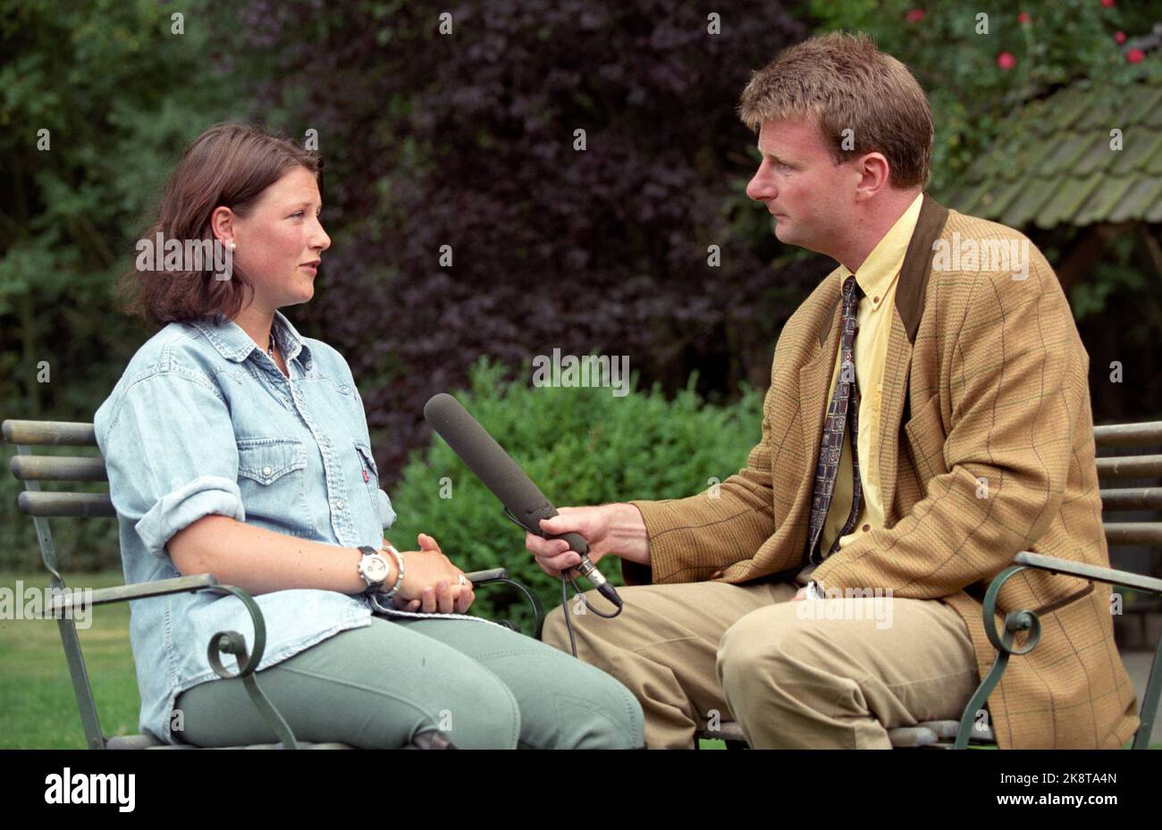 The Netherlands 19960806. Journalist at NRK Jon Gelius in the ...