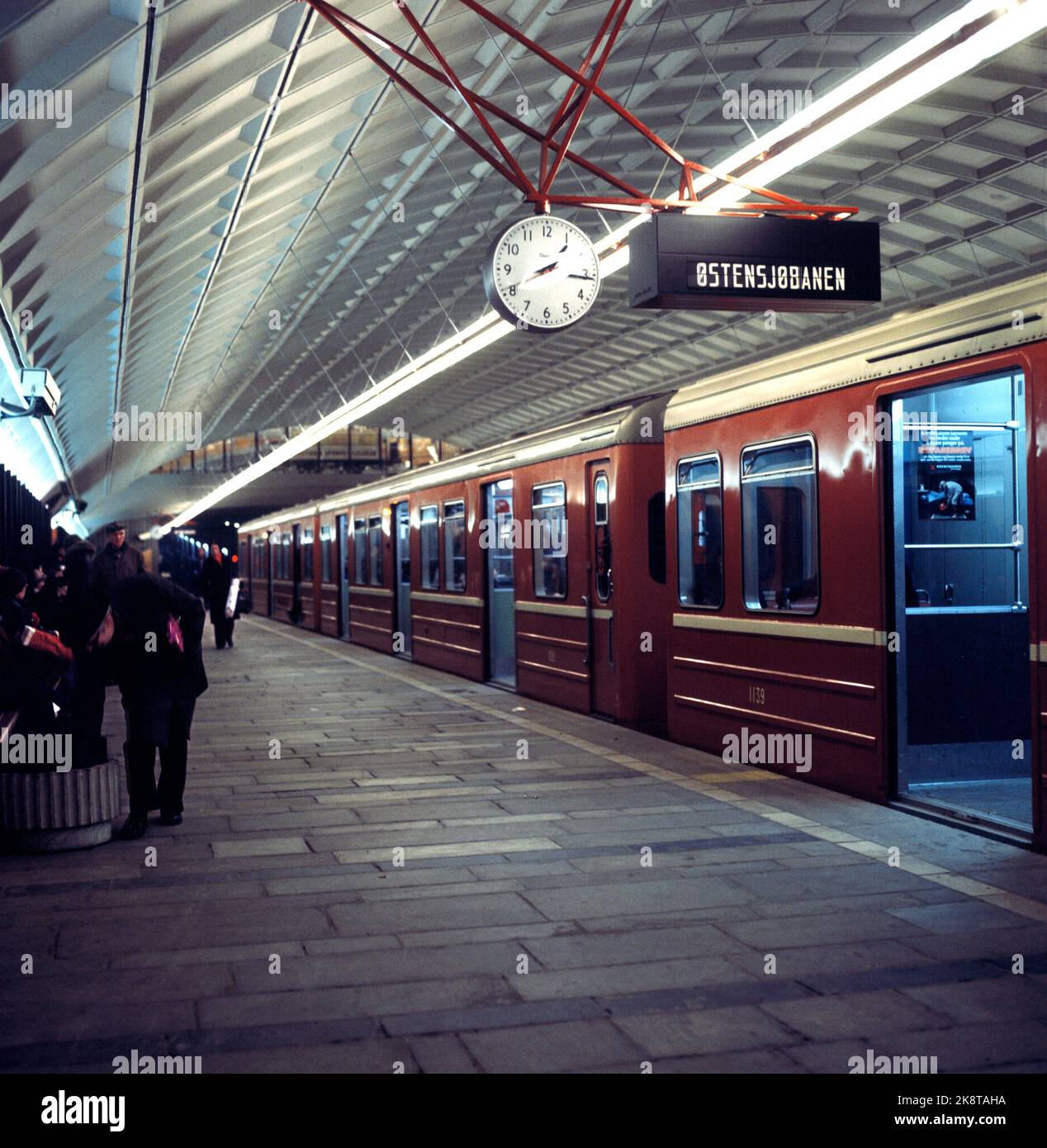 Oslo 1977-03-23: The subway - downtown Station, March 23, 1977. The ...