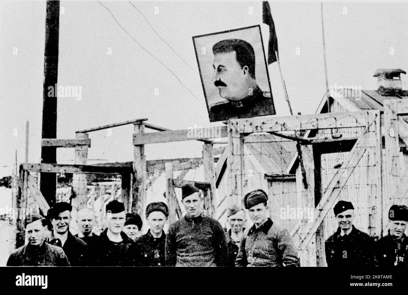 Finnmark, October 1945. Red flags and portraits of Stalin came up in ...