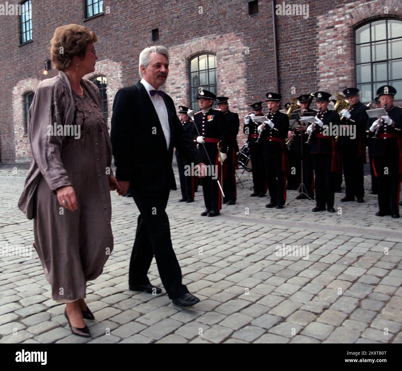 Oslo February 14, 1995. Defense Minister Jørgen Kosmo with his wife ...