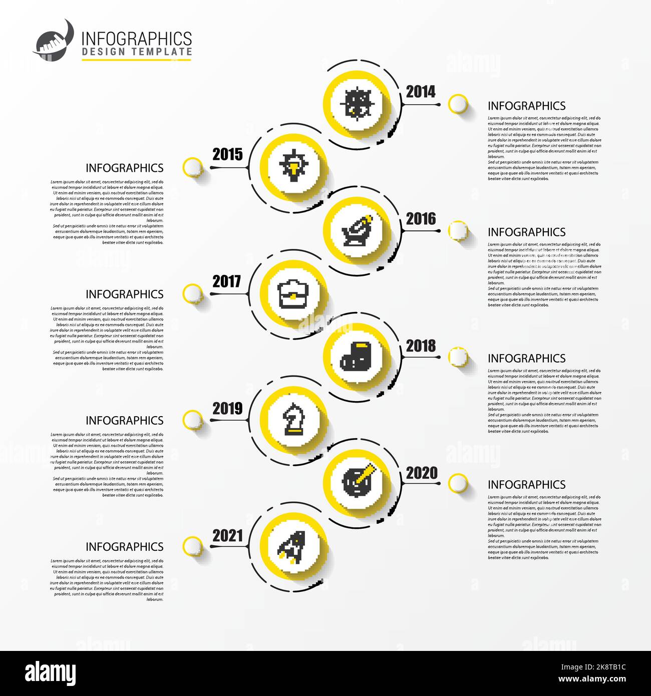 Yellow milestone Stock Vector Images - Alamy