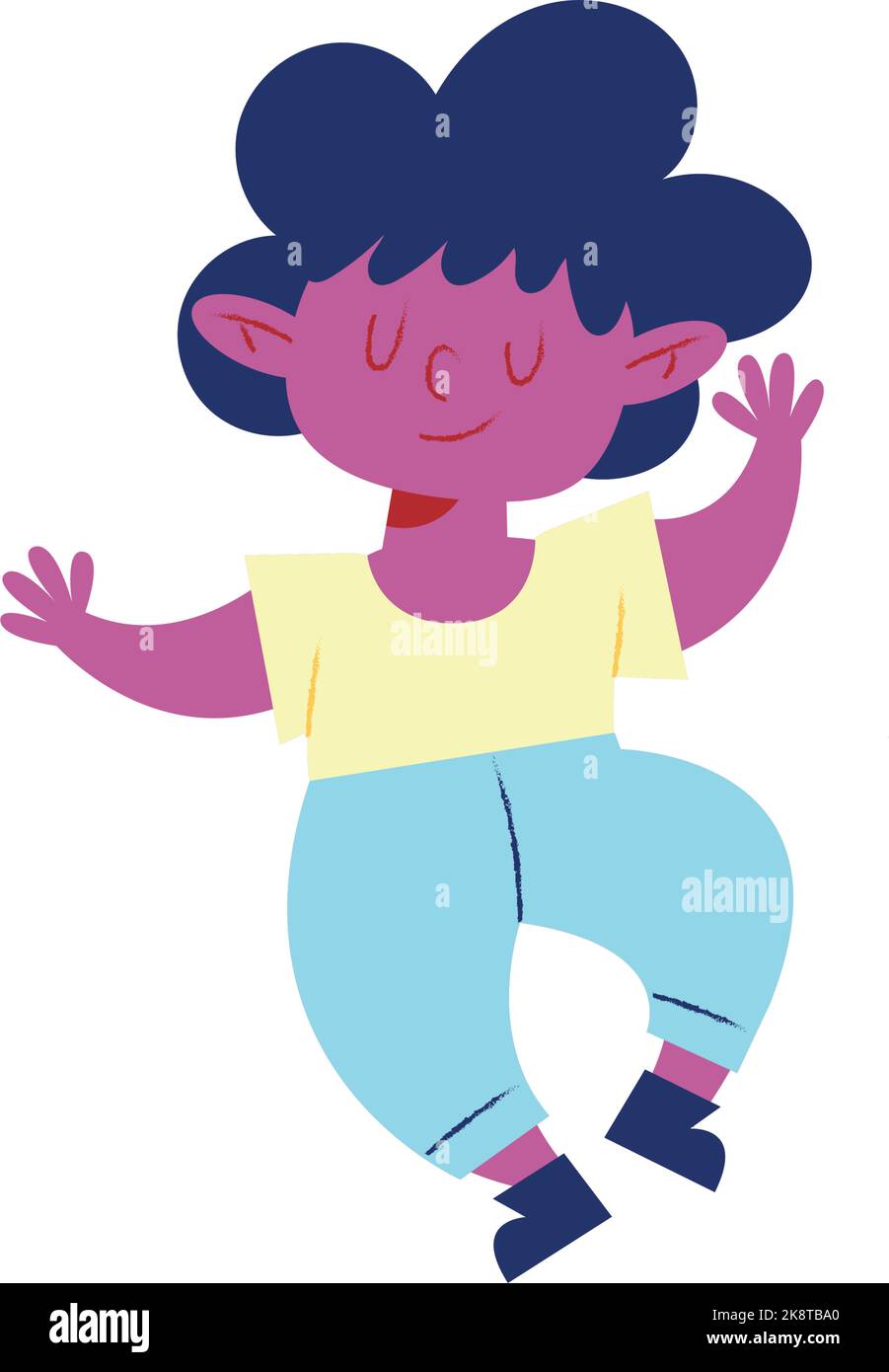 purple little boy kid character Stock Vector Image & Art - Alamy