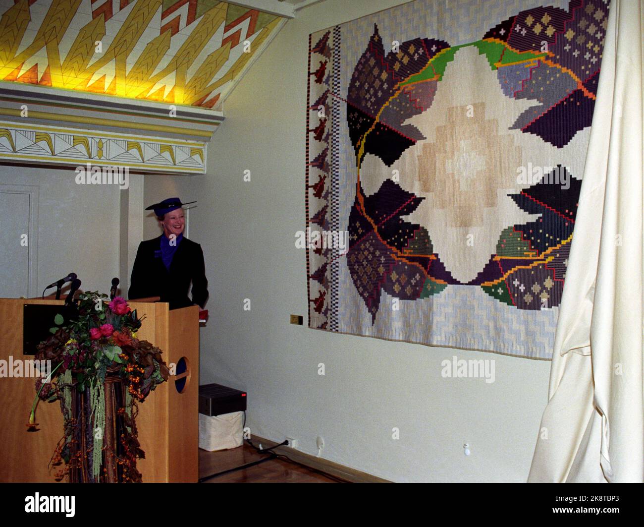 Oslo October 14, 1992. Queen Margrethe and Prince Henrik on an official ...