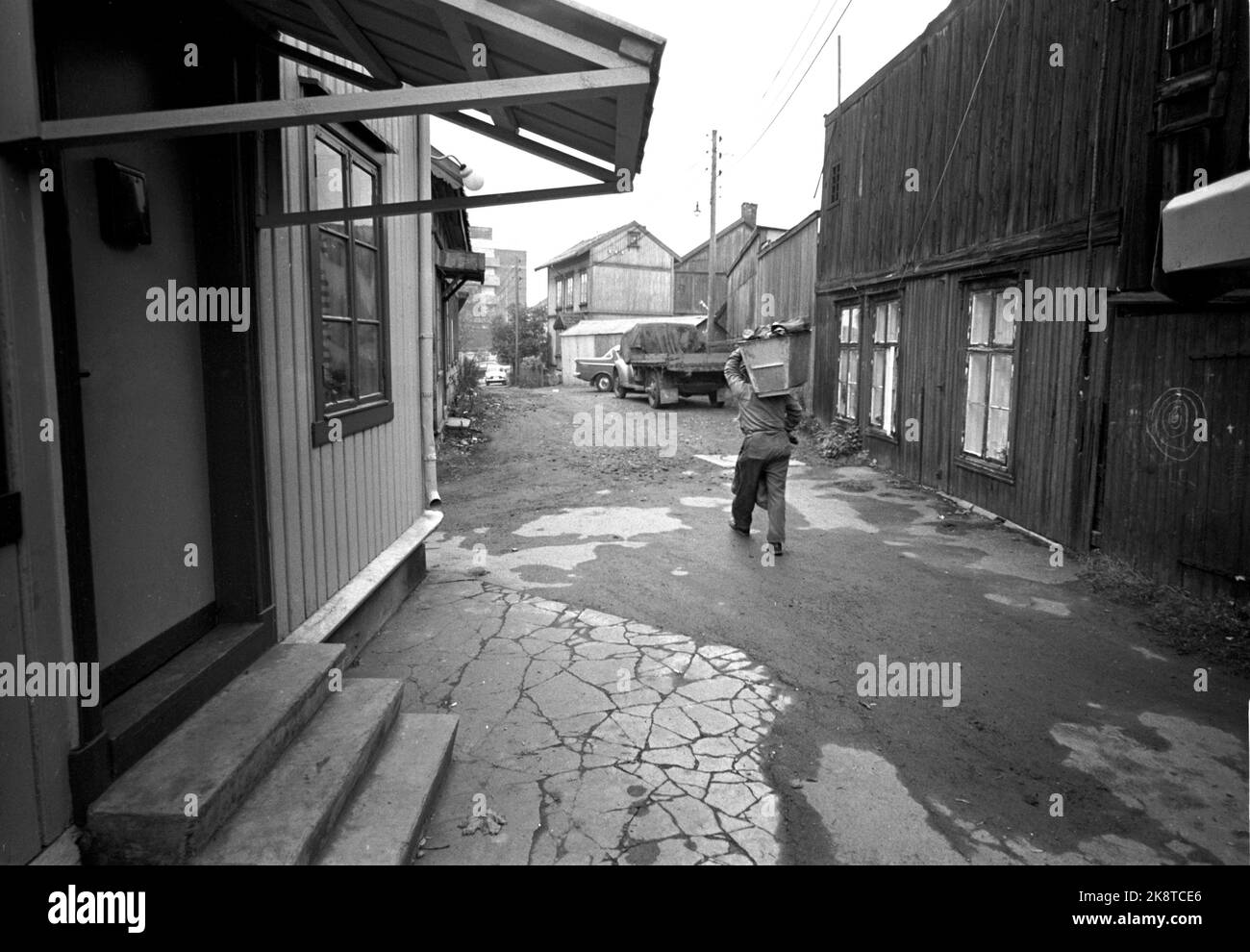 Oslo in the fall of 1965. Oslo Cleaning work has 104 garbage trucks ...