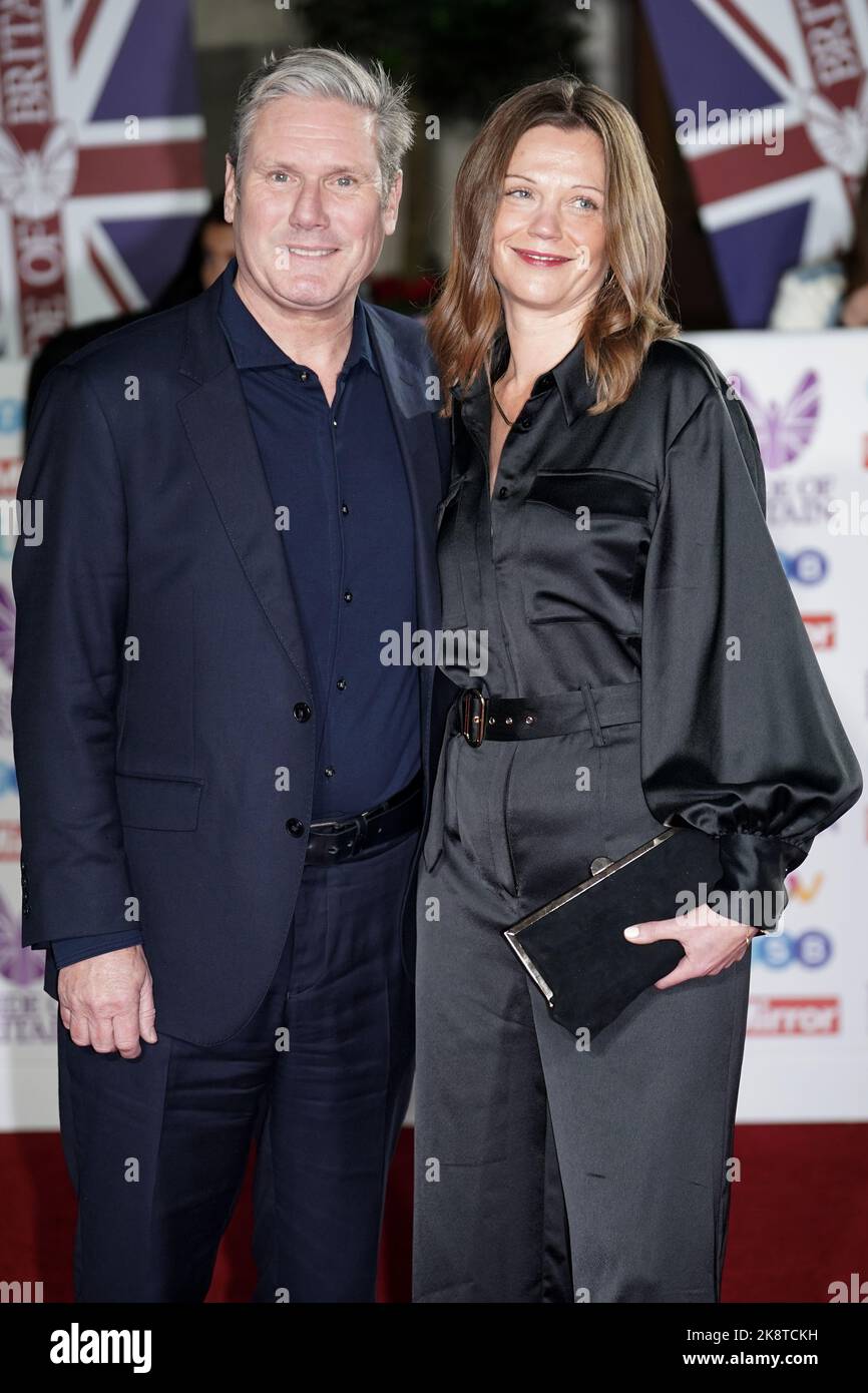 Labour leader Sir Keir Starmer and his wife Victoria Starmer arrive at ...