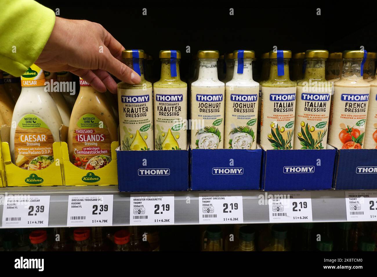 Salad dressings in a store Stock Photo - Alamy