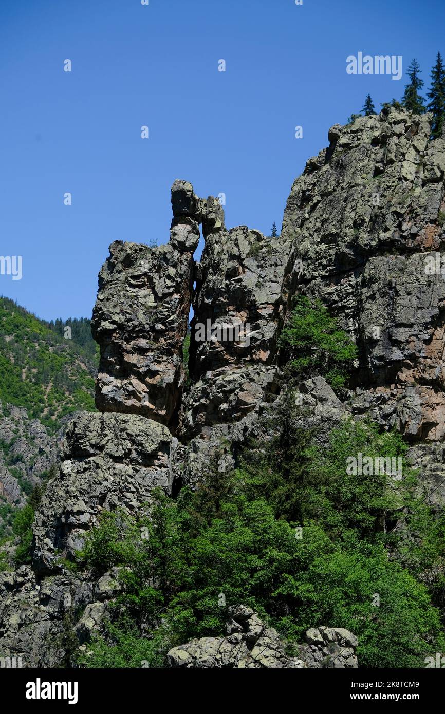 An interesting rock formation in the village of Barhal (Altiparmak) in ...