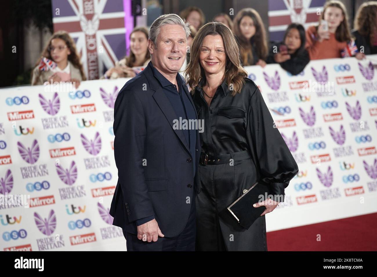 Labour leader Sir Keir Starmer and his wife Victoria Starmer arrive at ...