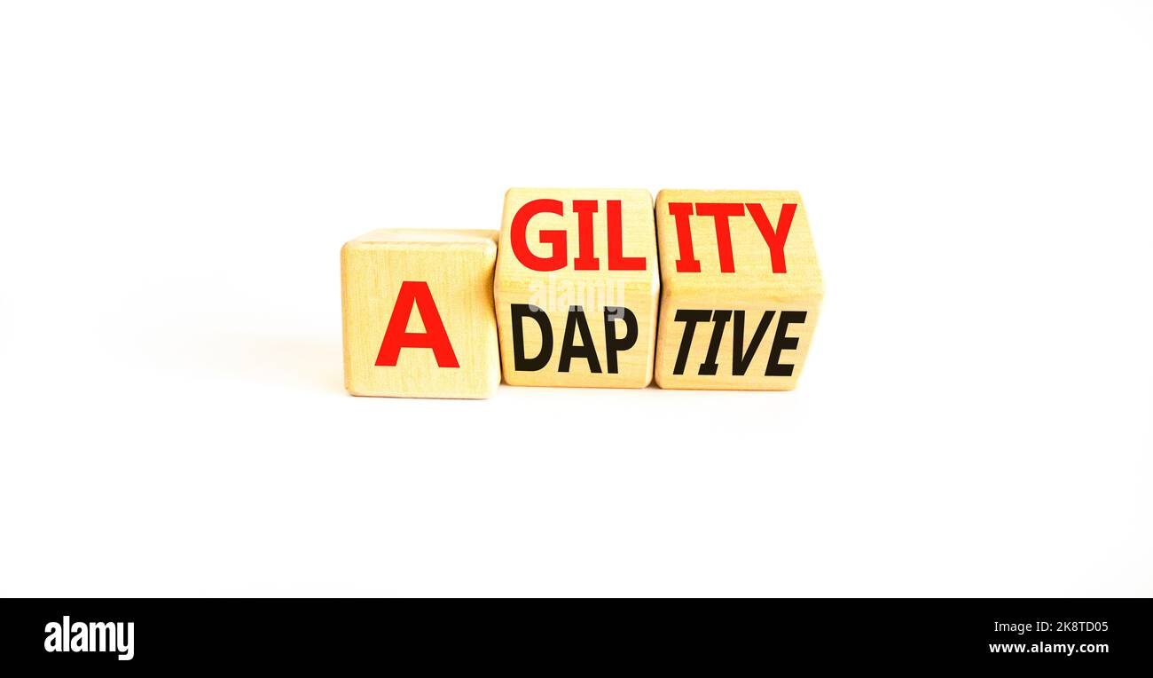 Agility and adaptive symbol. Concept words Agility and Adaptive on ...
