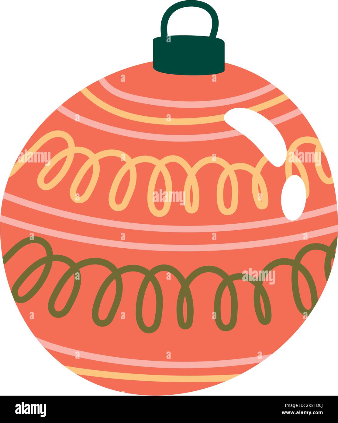 christmas red ball decorative icon Stock Vector Image & Art - Alamy