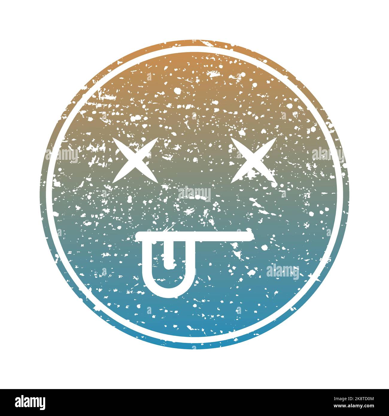 Funny emoji with gritty texture artwork design. EPS 10, Editable ...