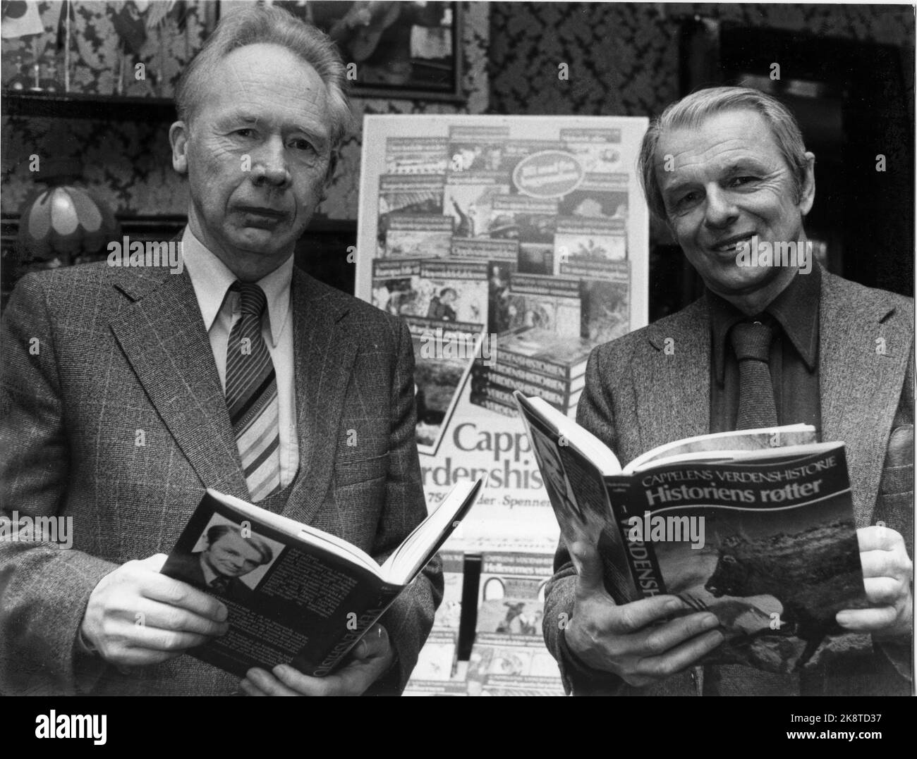 Oslo 19820107. Professor Knut Mykland (t.v.) and Professor Anders Hagen ...