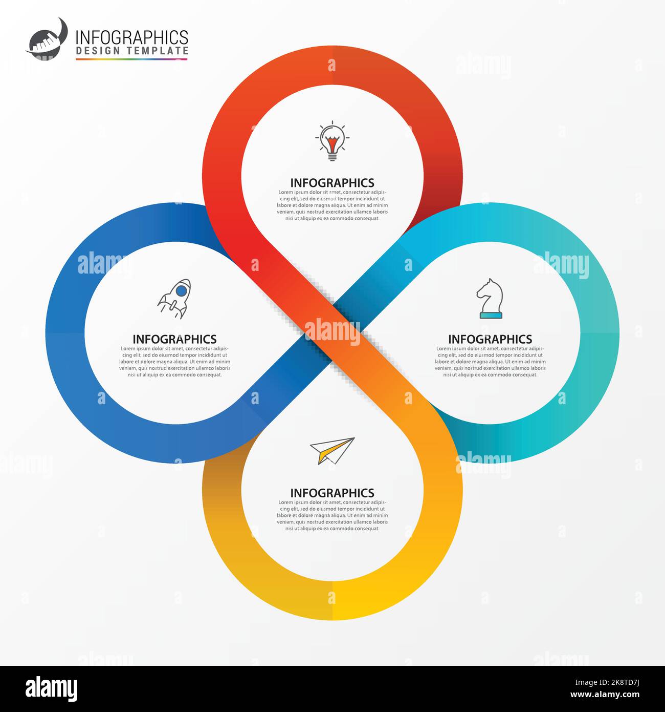 Infographic design template. Creative concept with 4 steps. Can be used ...