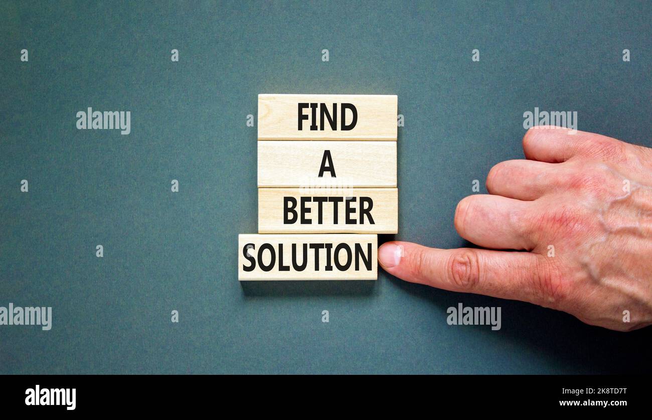 Find a better solution symbol. Concept words Find a better solution on ...