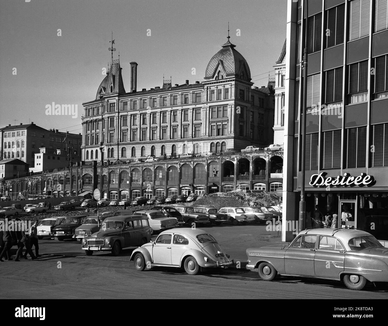 Oslo March 8, 1965. Old and new bay. Victoria terrace. Vikaterrassen ...
