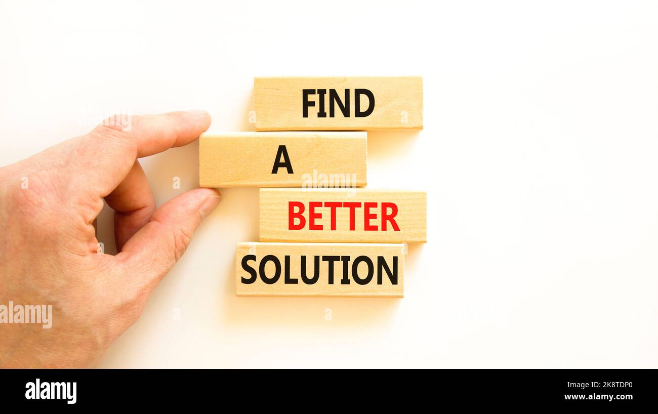 Find a better solution symbol. Concept words Find a better solution on ...