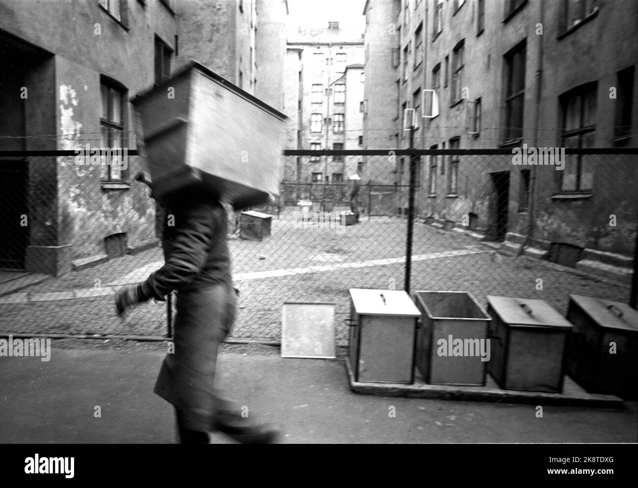 Oslo in the fall of 1965. Oslo Cleaning work has 104 garbage trucks ...