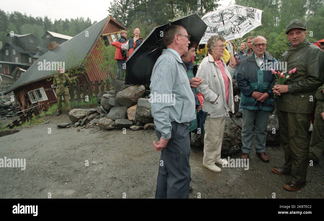 Flood disaster in eastern norway due to snowmelt and rain hi-res stock ...