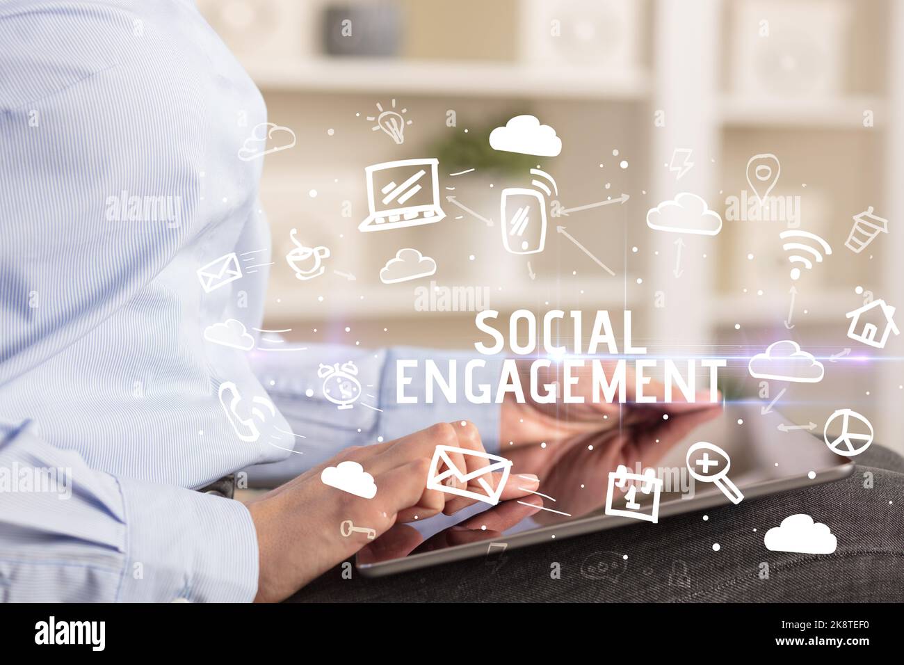 Close-up Of A Person Using Social Networking Stock Photo - Alamy