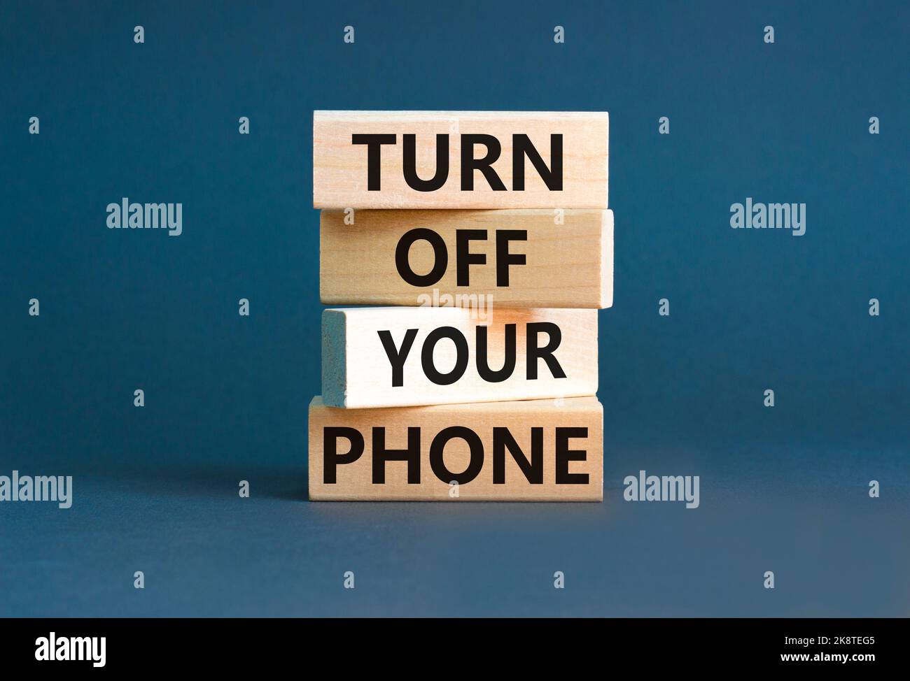 Turn off your phone symbol. Concept words Turn off your phone on wooden ...