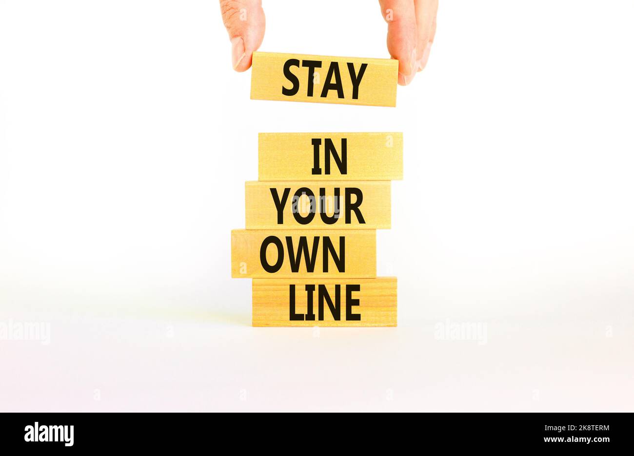 Stay in your own line symbol. Concept words Stay in your own line on ...