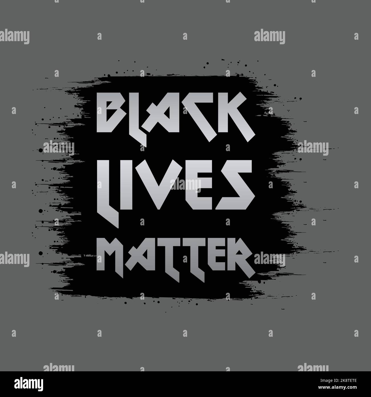 Black Lives Matter. Protest Banner about Human Right of Black People in ...