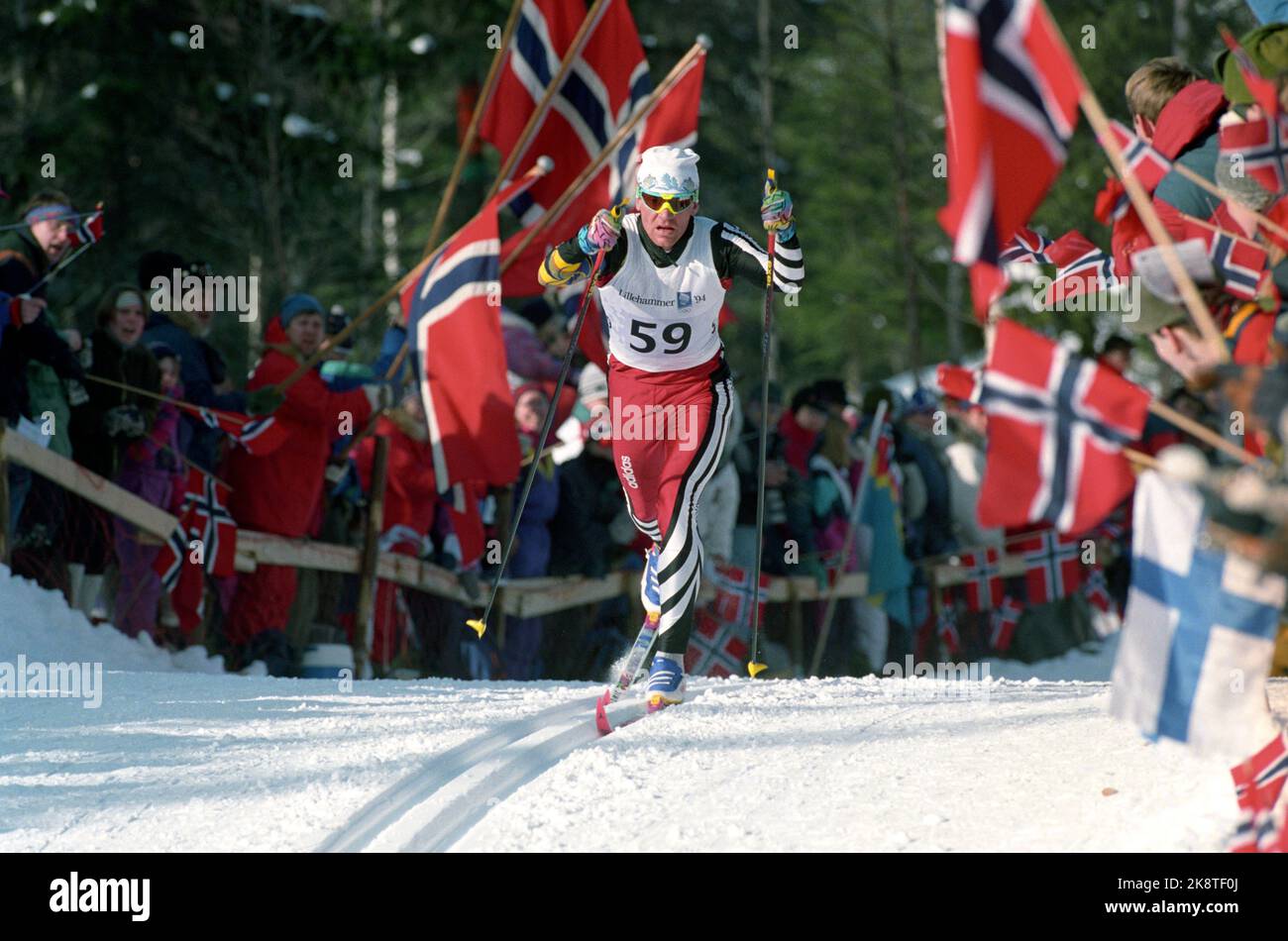 Lillehammer 19940227 Winter Olympics at Lillehammer. 50 km of cross ...