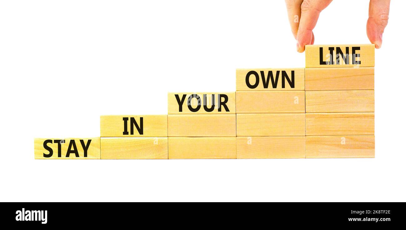 Stay in your own line symbol. Concept words Stay in your own line on ...