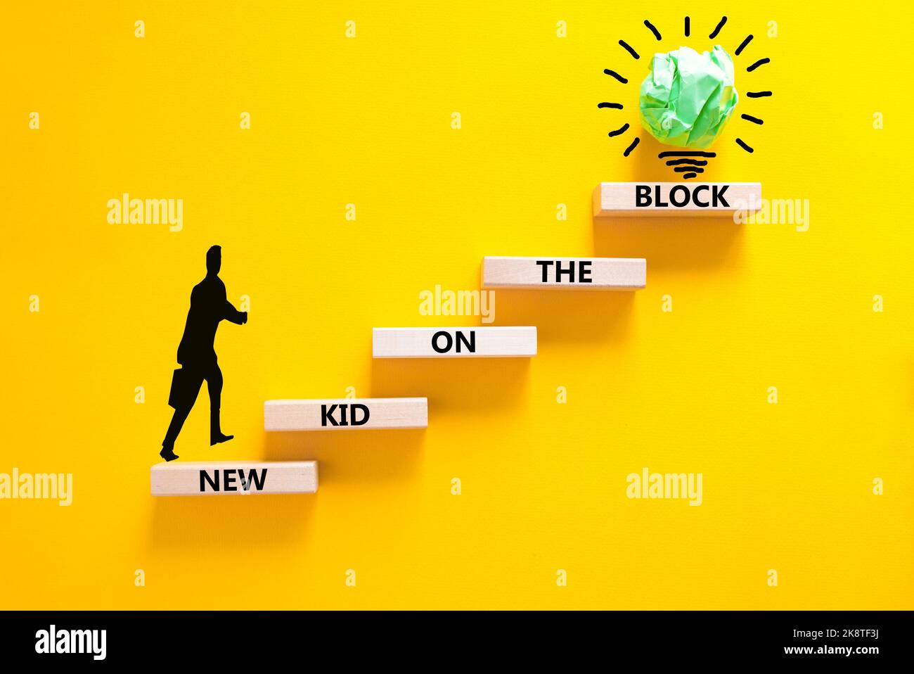 New kid on the block symbol. Concept words New kid on the block on ...