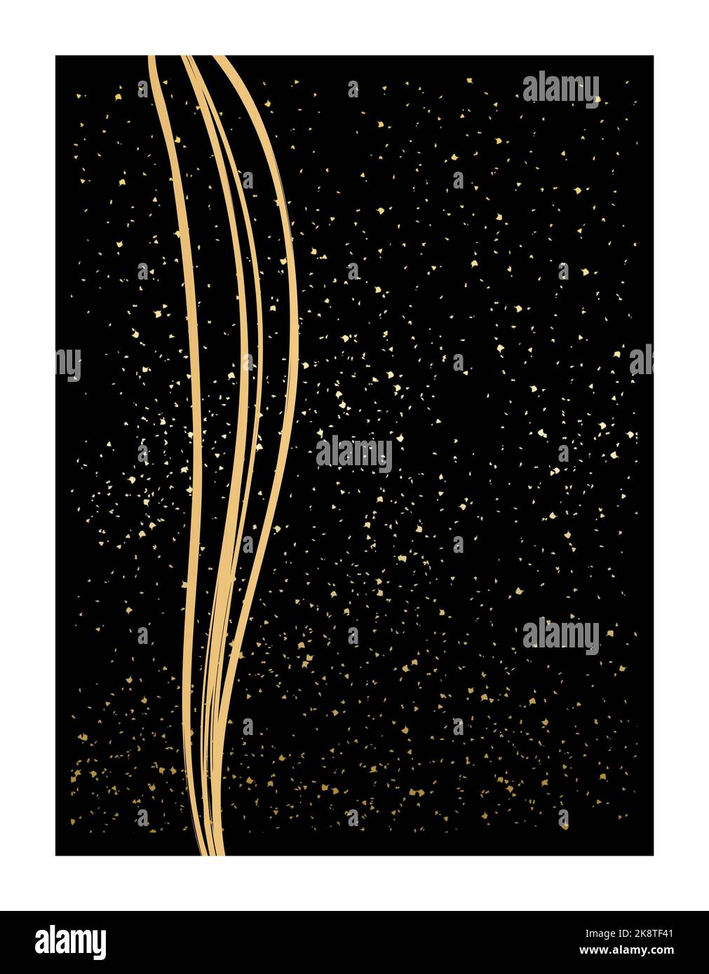 Golden luxury line art Cut Out Stock Images & Pictures - Alamy