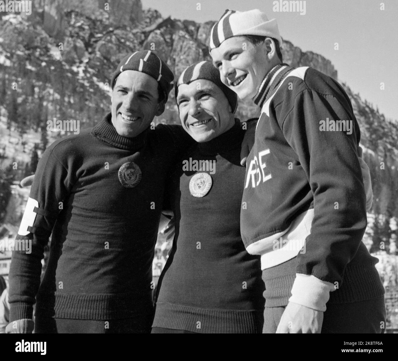 Cortina, Italy Olympics in Cortina 1956. Fast skating. Alv Gjestvang ...