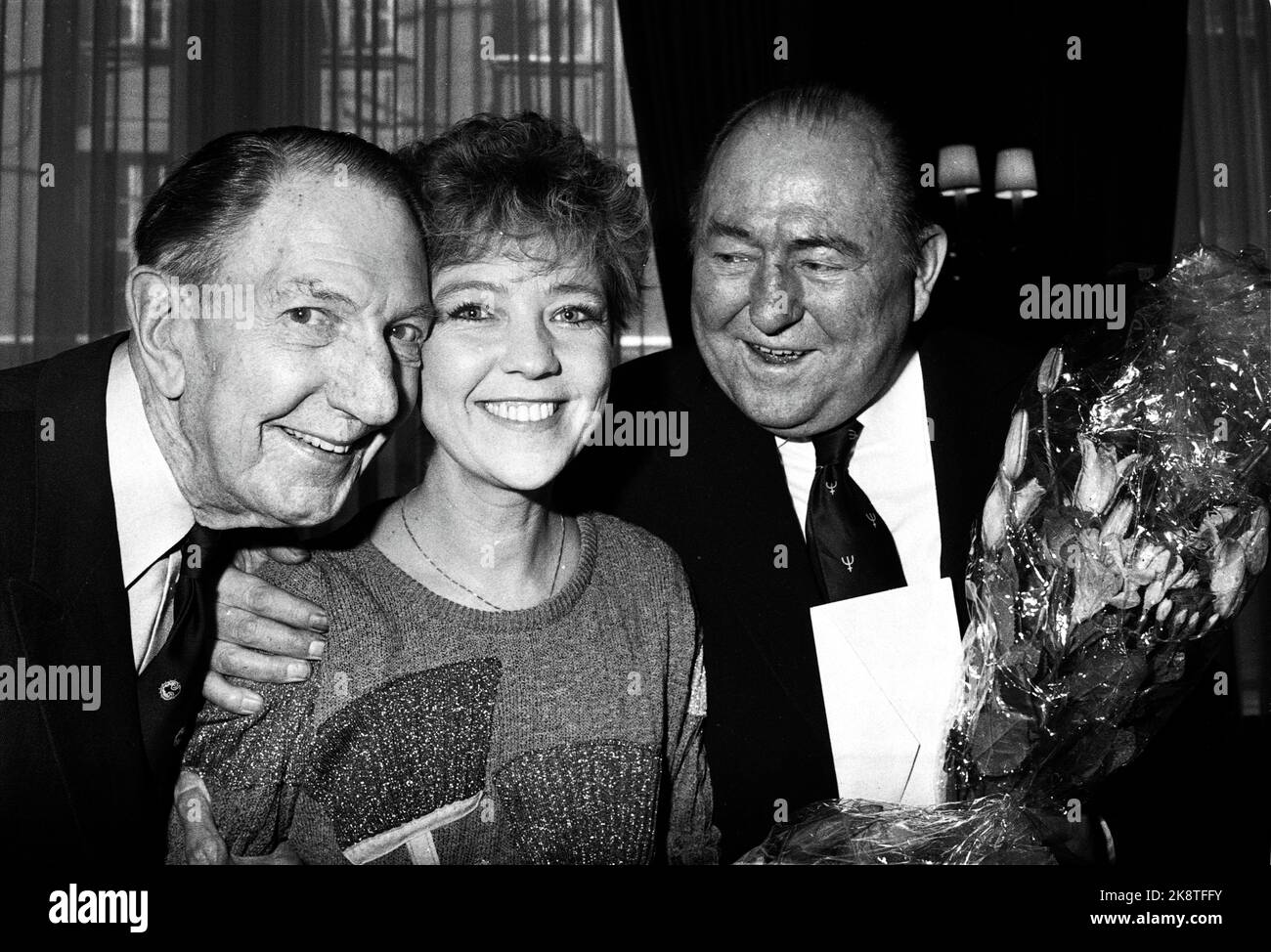 Oslo 19850214 Actors Grete Kausland and Carsten Byhring each received ...